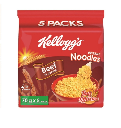 Zim-Zone. KELLOGG'S 2 MINUTE NOODLES 5 PACK - BEEF 5x70g